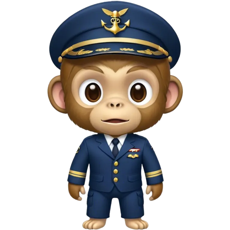 Un mono con traje de marine emoji | AI Emoji Generator