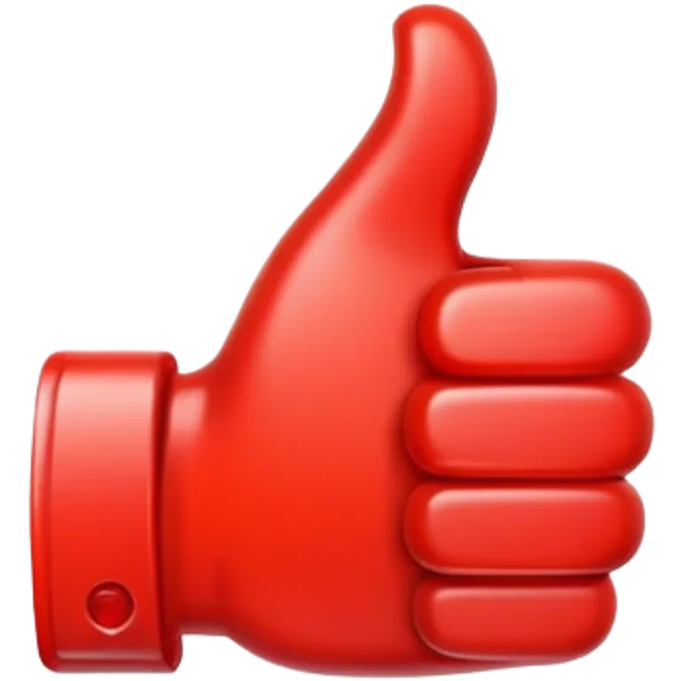 red thumbs up emoji | AI Emoji Generator