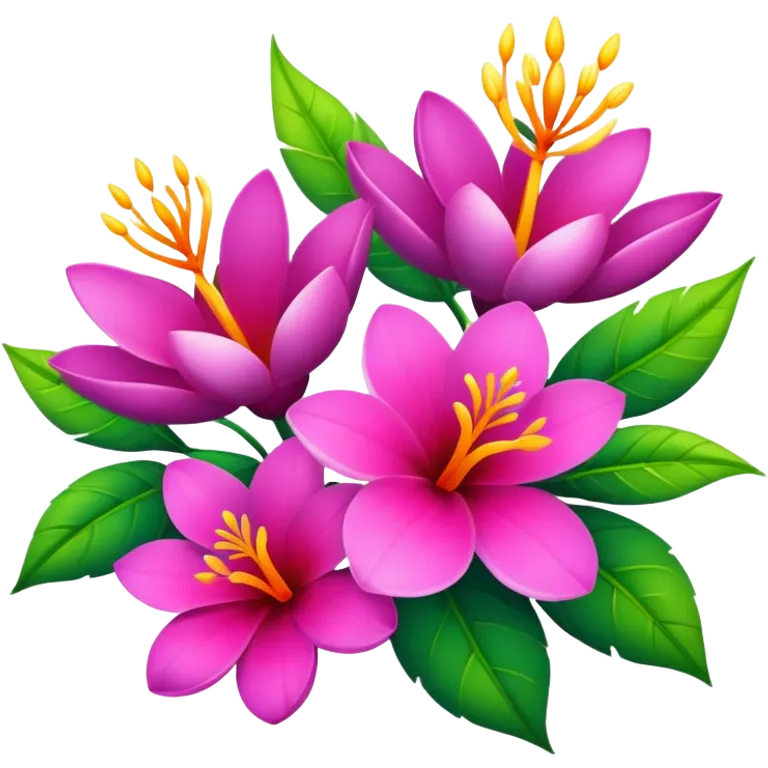 Exotic flowers emoji | AI Emoji Generator
