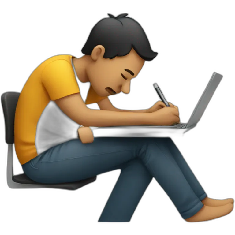 person editing tired emoji | AI Emoji Generator