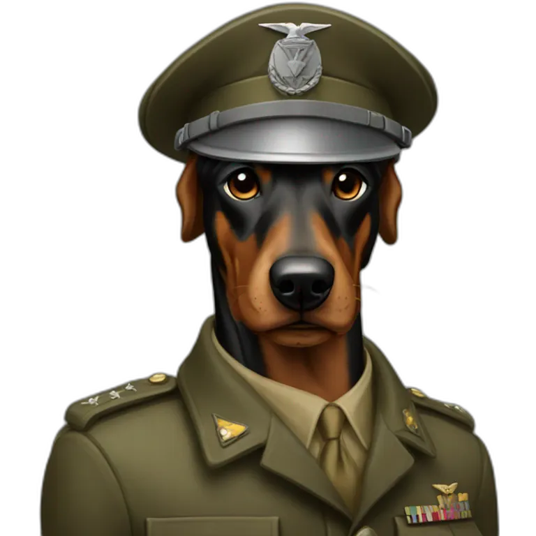 Ww2 soldier doberman emoji | AI Emoji Generator
