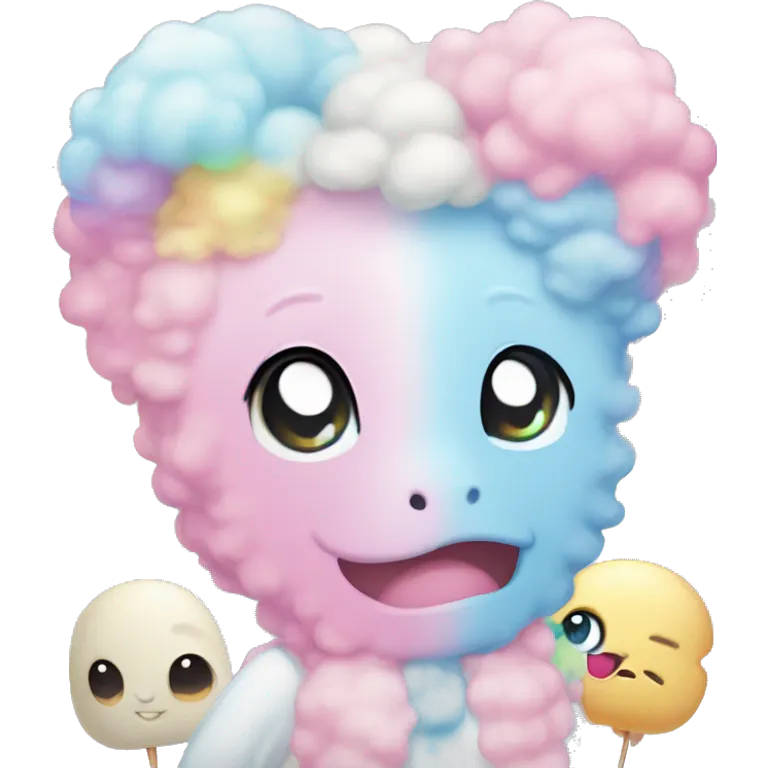 really cute and kawaii rainbow and pastel cotton candy with derpy eyes ...