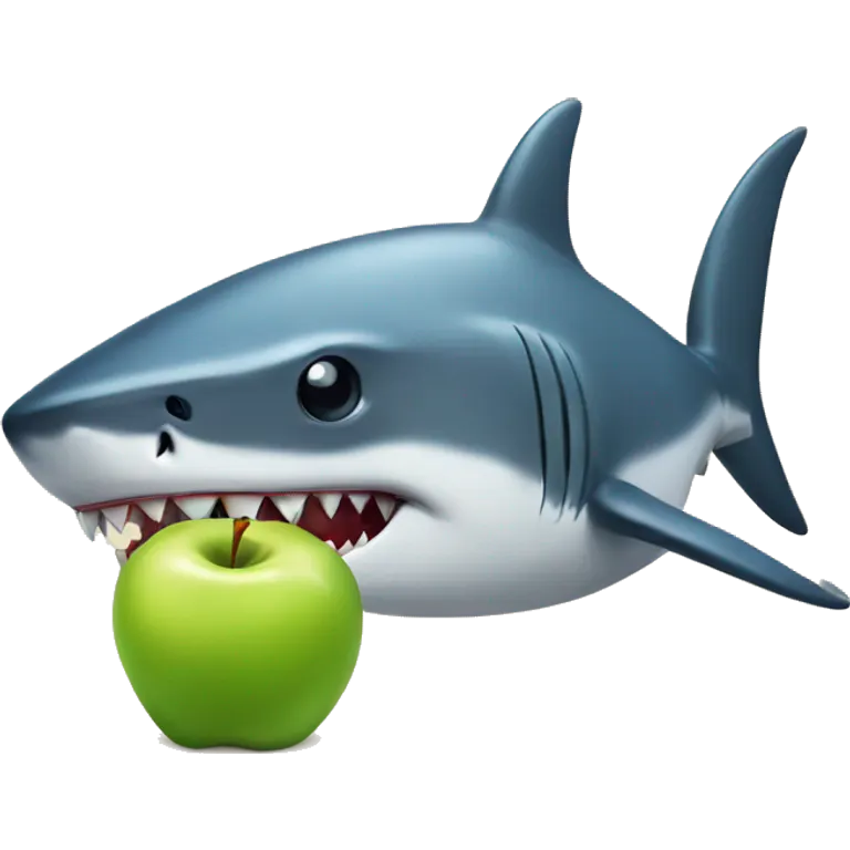 shark with apple emoji | AI Emoji Generator