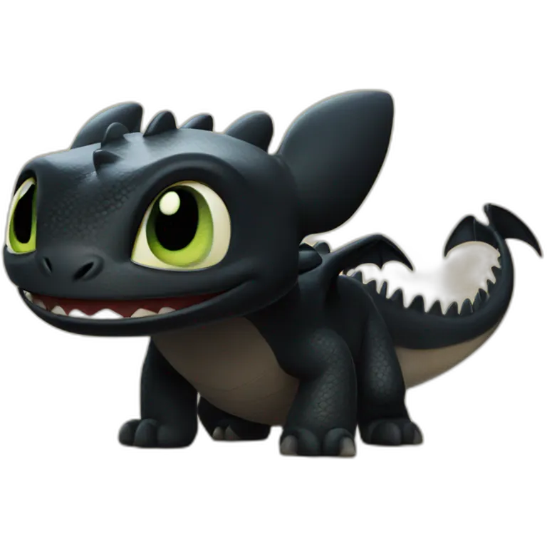 Toothless from how to train your dragon emoji | AI Emoji Generator
