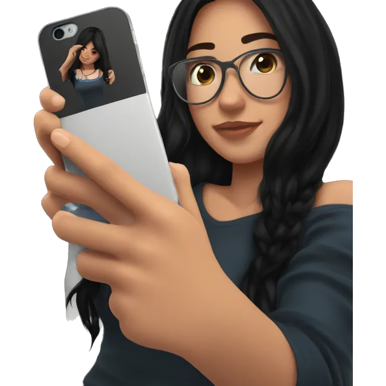 girl taking selfie with phone emoji | AI Emoji Generator