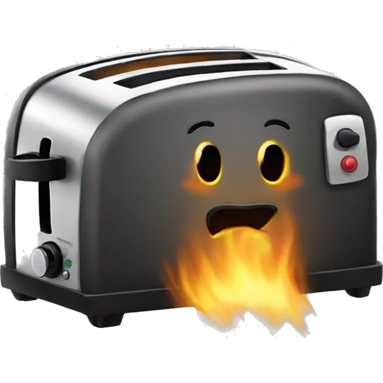 Toaster with burnt toast inside emoji | AI Emoji Generator