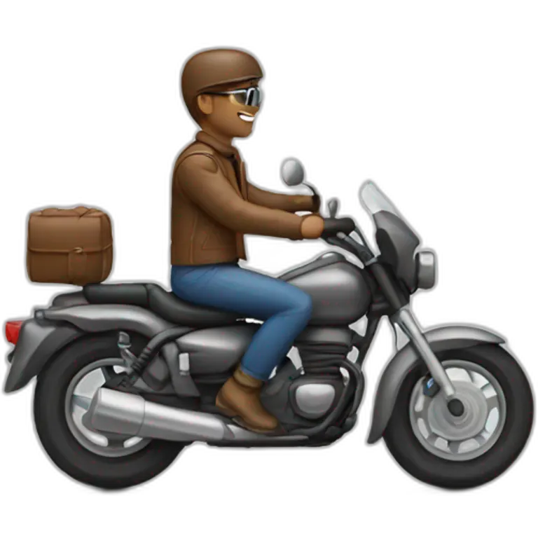 Man drive motorcycle emoji | AI Emoji Generator