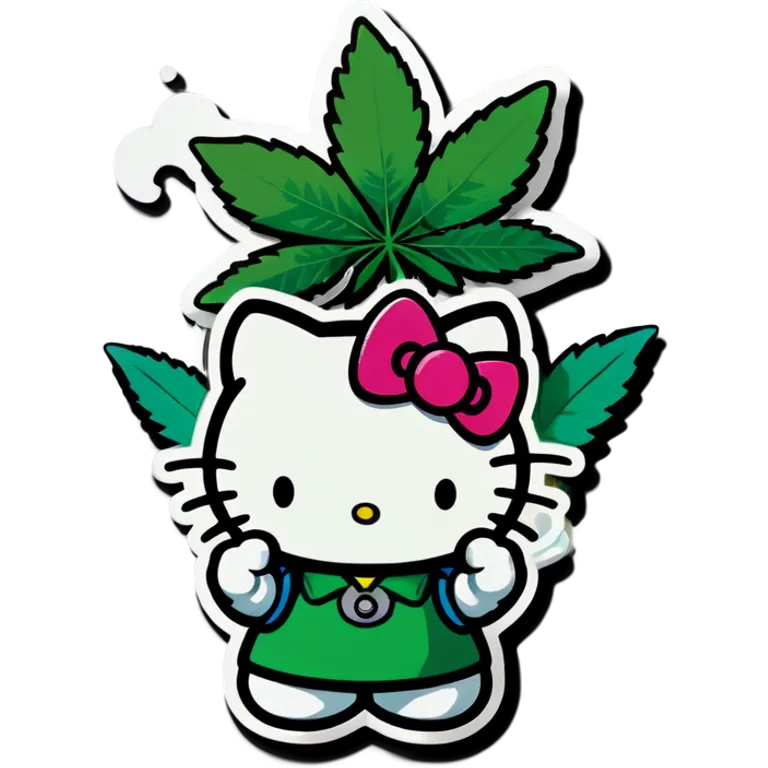 hello kitty smoking weed emoji | AI Emoji Generator