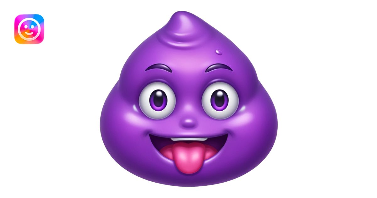 Lustful purple goo face emoji | AI Emoji Generator