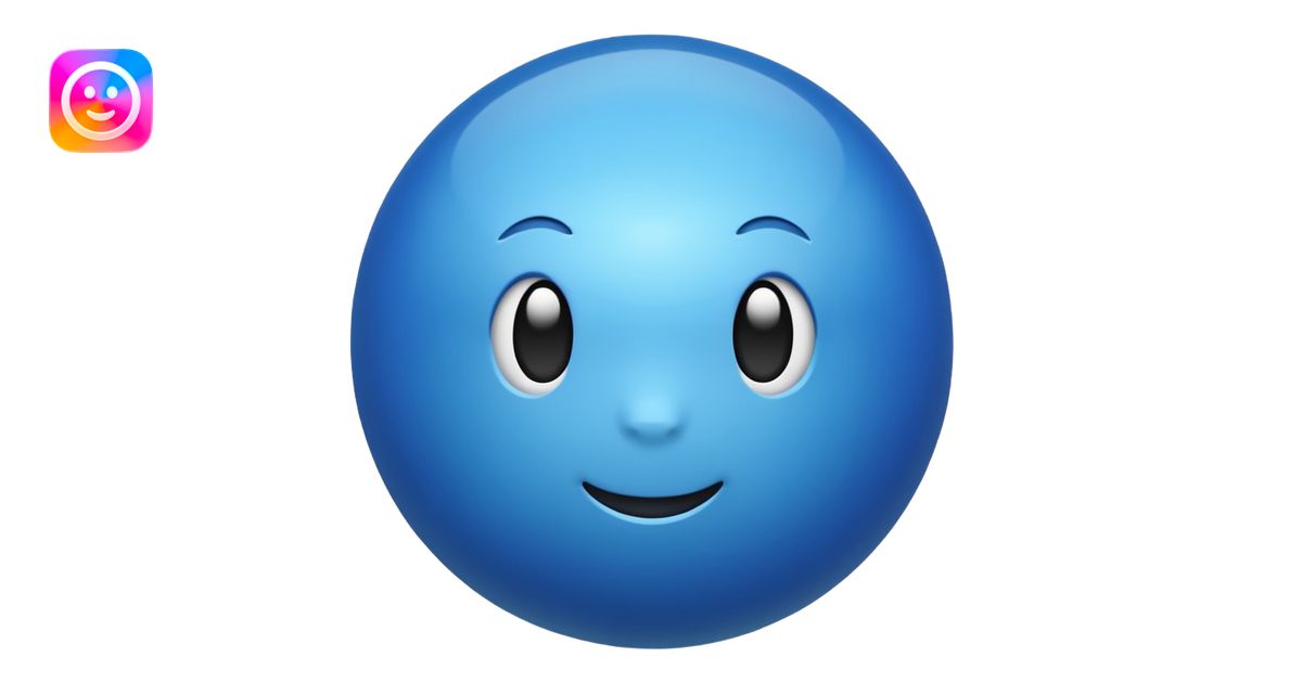 BLue color ball emoji | AI Emoji Generator