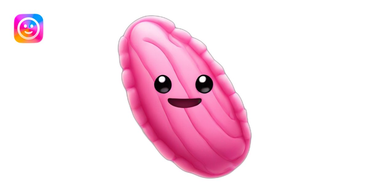 happy pink mitochondria emoji | AI Emoji Generator