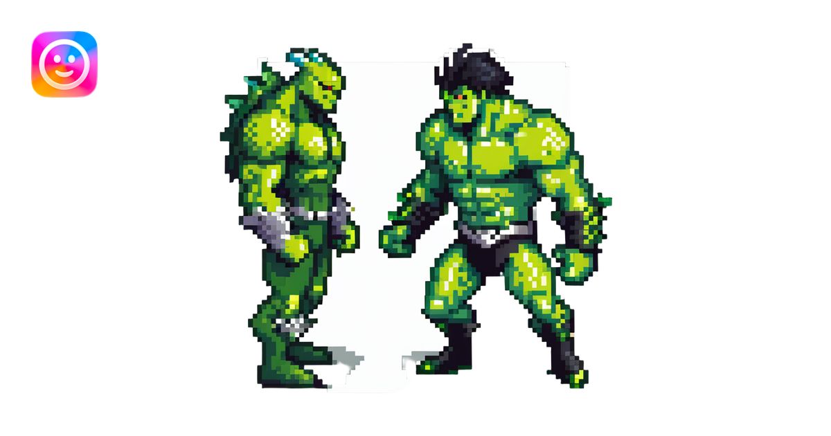 Hulk battling Abomination, muscular green hero versus spiky monster ...