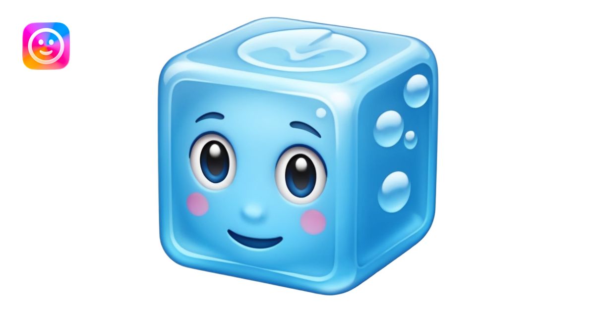 Cubo de gelo em cores #3E8EDE, #2A5A8A emoji | AI Emoji Generator
