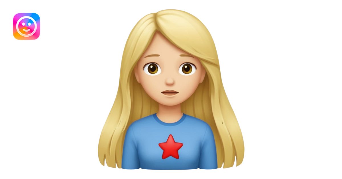 blonde cartoon girl long hair saying take a time out emoji | AI Emoji ...