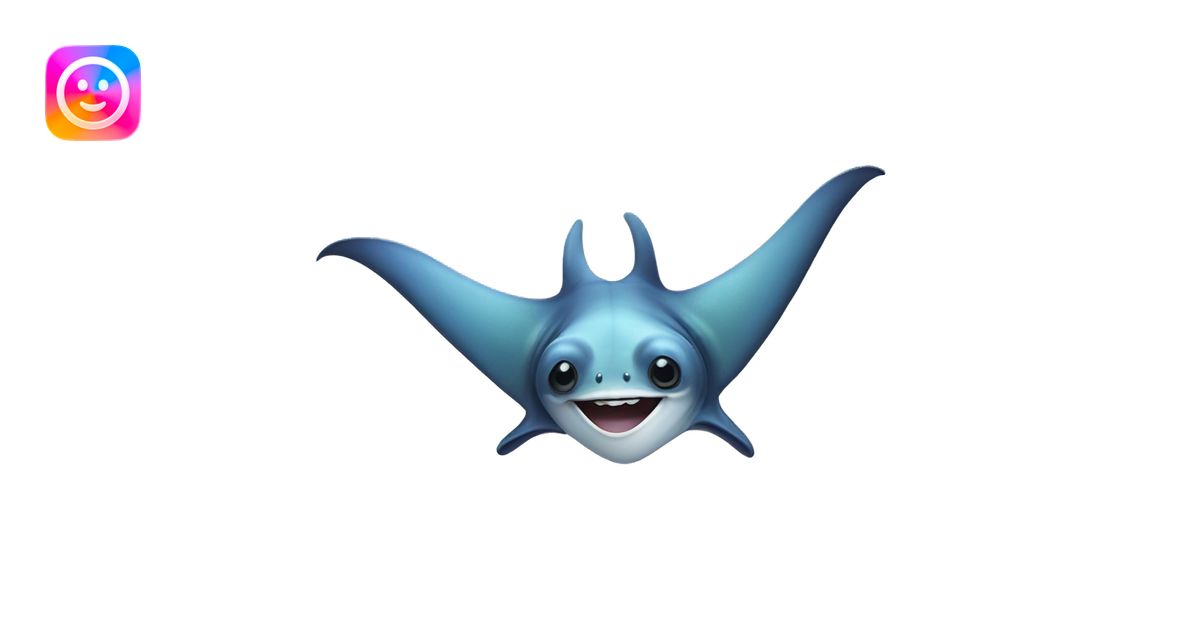 Smiley manta ray emoji | AI Emoji Generator