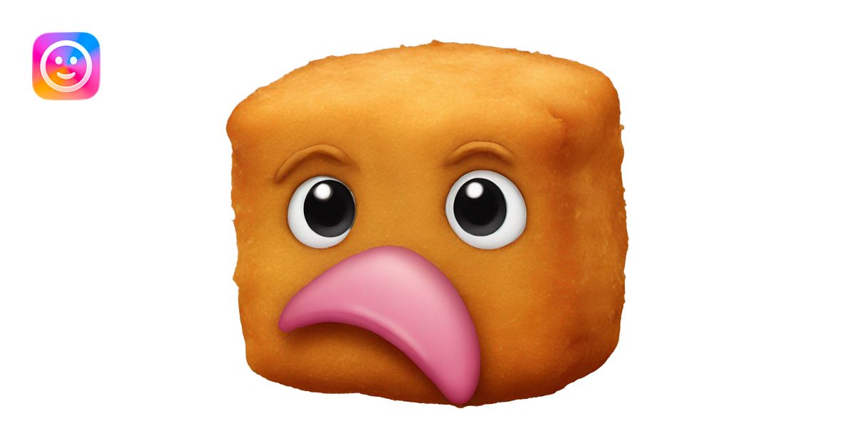 Chicken nugget with eyes emoji | AI Emoji Generator