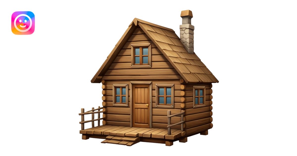 wooden cabin emoji | AI Emoji Generator
