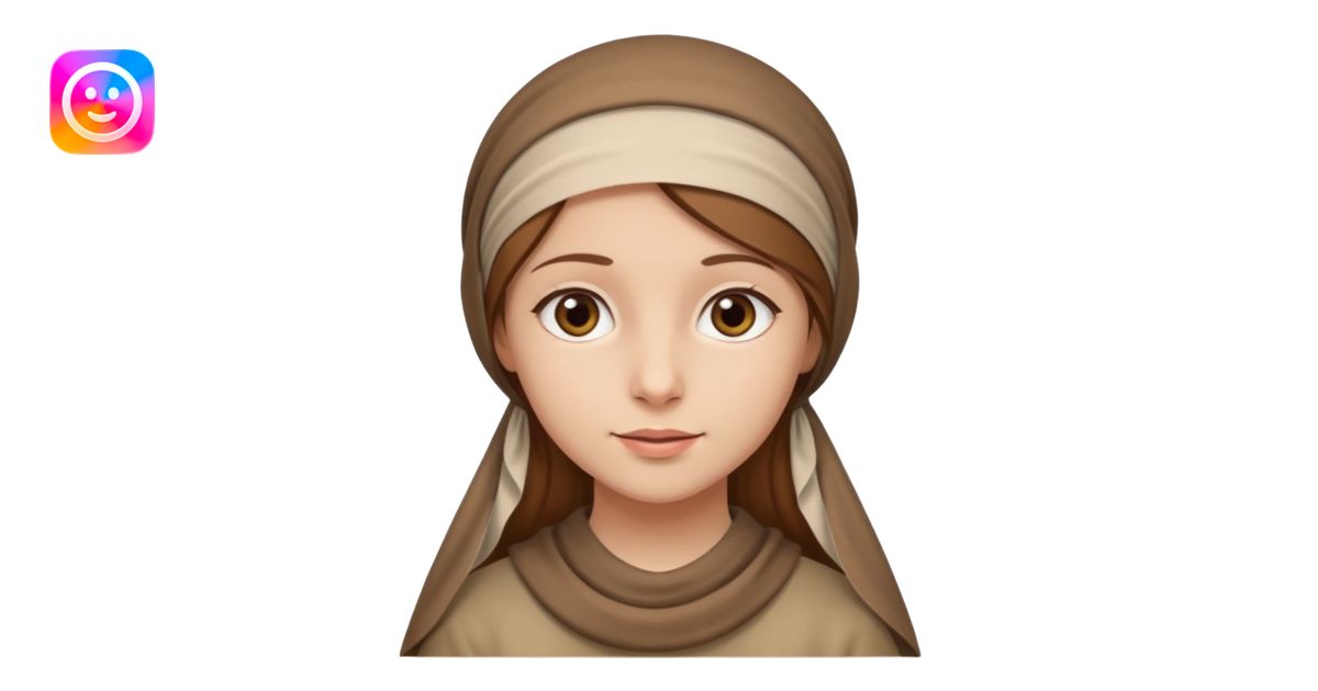 young modest jewish girl head covering emoji | AI Emoji Generator