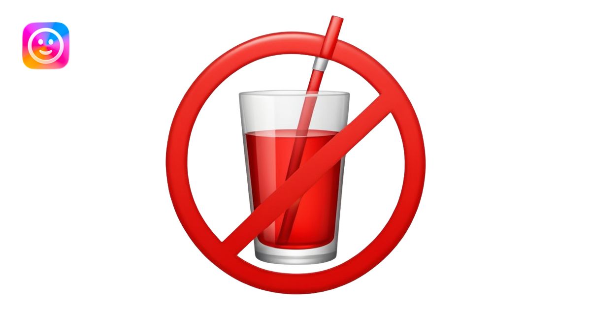I want an emoji that describes that no drinks allowed emoji | AI Emoji ...