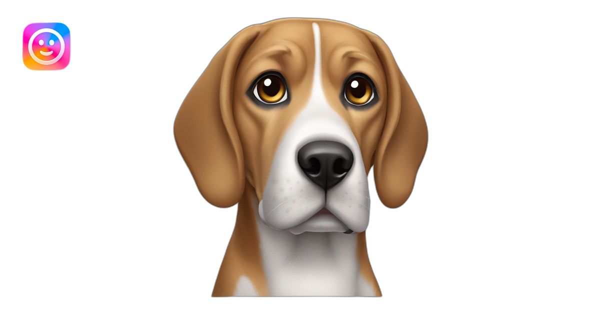 Beagle, Mastiff, Grey Color, Grey Eyes emoji | AI Emoji Generator