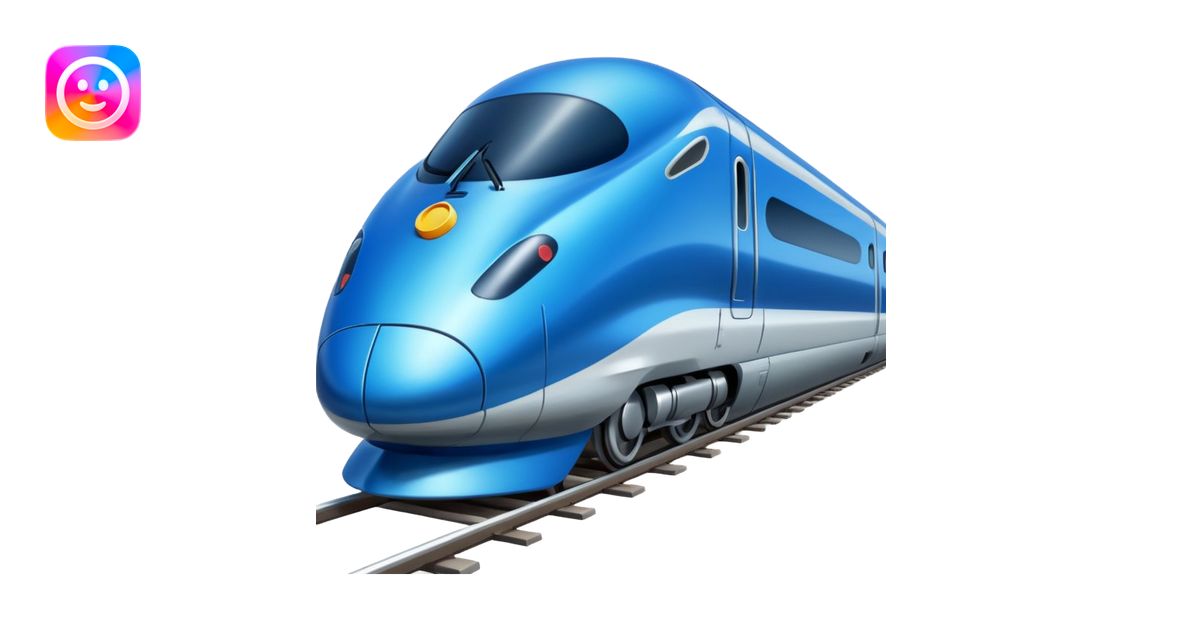 Blue bullet train emoji | AI Emoji Generator