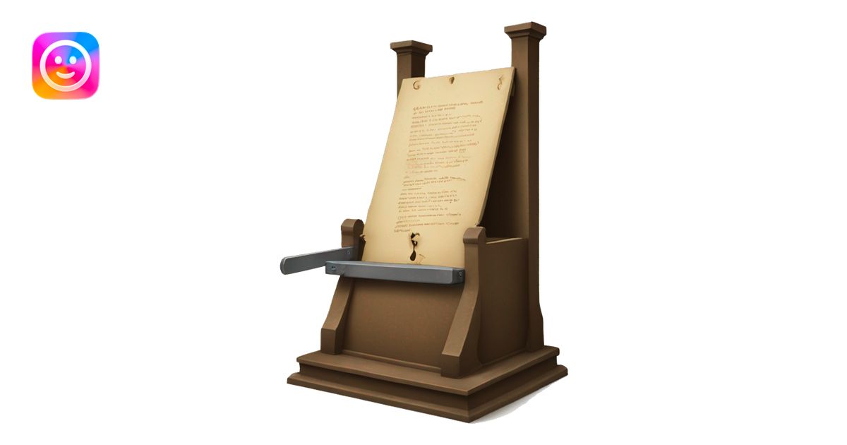 Historic French revolution guillotine emoji | AI Emoji Generator