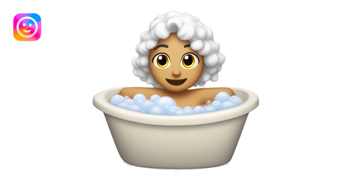 Bubble bath emoji | AI Emoji Generator
