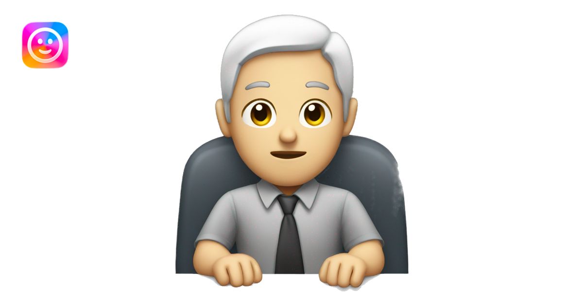 Employee waiting to clock out emoji | AI Emoji Generator