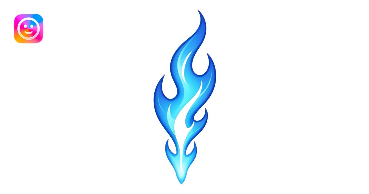 Create a blue flame emoji emoji | AI Emoji Generator