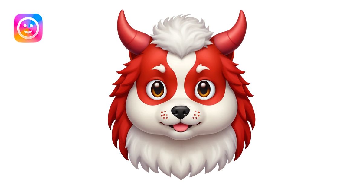 devil magical cute fluffy complete dog emoji | AI Emoji Generator