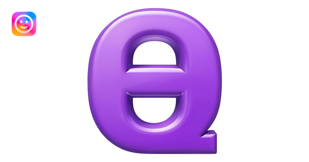 purple letter A emoji | AI Emoji Generator