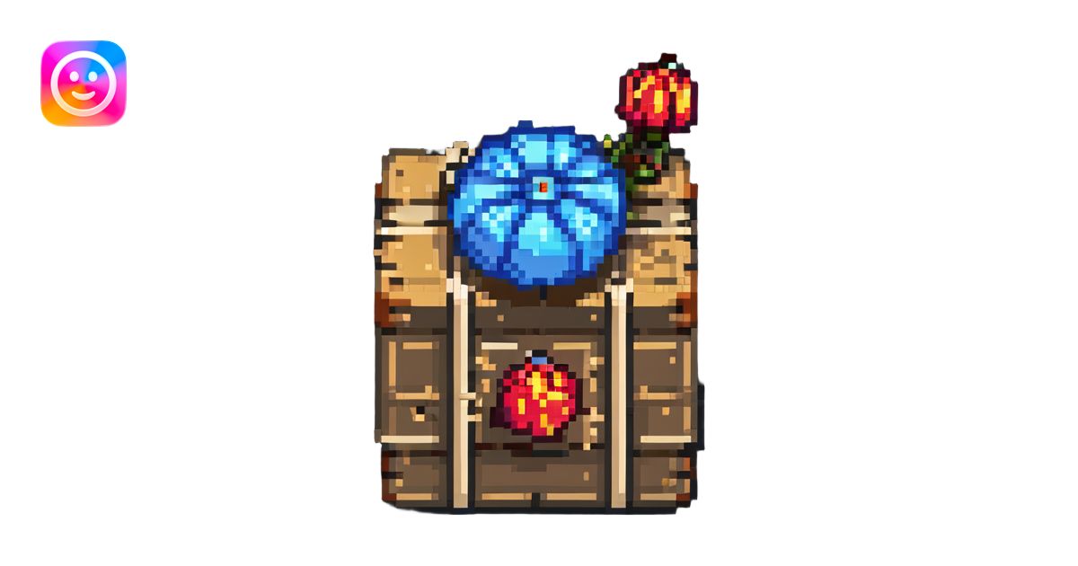 2d power up crate with bomb illustration | AI Emoji Generator