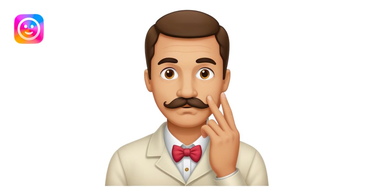 Chef with mustache kissing pinched fingers emoji | AI Emoji Generator