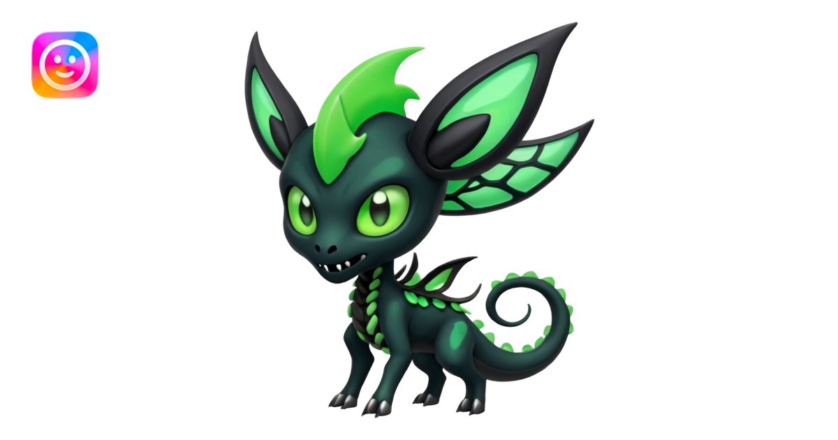 Horned Evil Cool Handsome Badass Edgy Obsidian-black and neon-glowing ...
