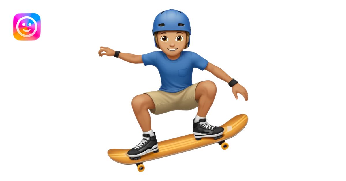 Skateboarder emoji | AI Emoji Generator