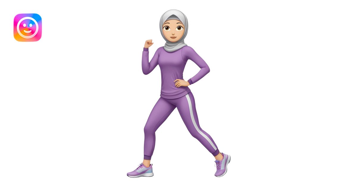 High resolution full body of a girl wearing a hijab and is a fitness ...