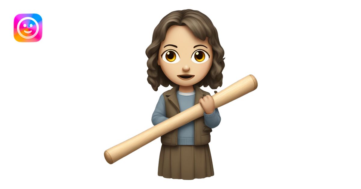 Wendy from the shining with baseball bat emoji | AI Emoji Generator