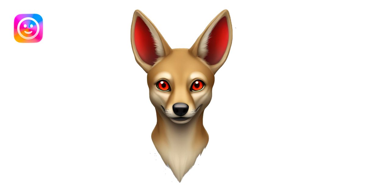 A dangerous looking body jackal with bright red eyes emoji | AI Emoji ...