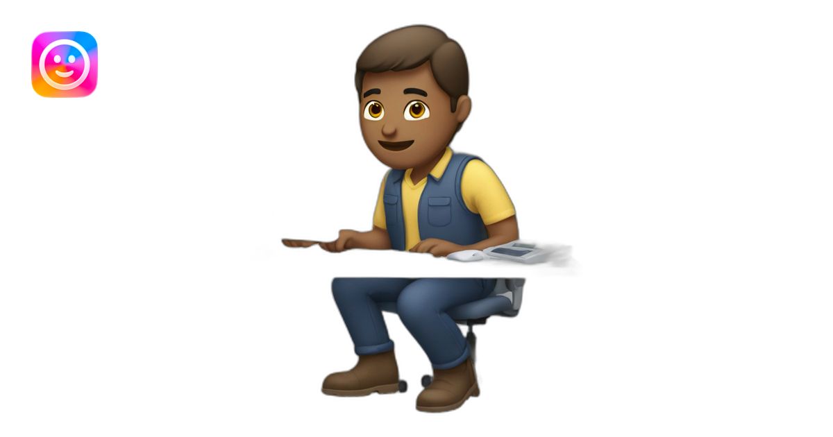 men working on pc emoji | AI Emoji Generator