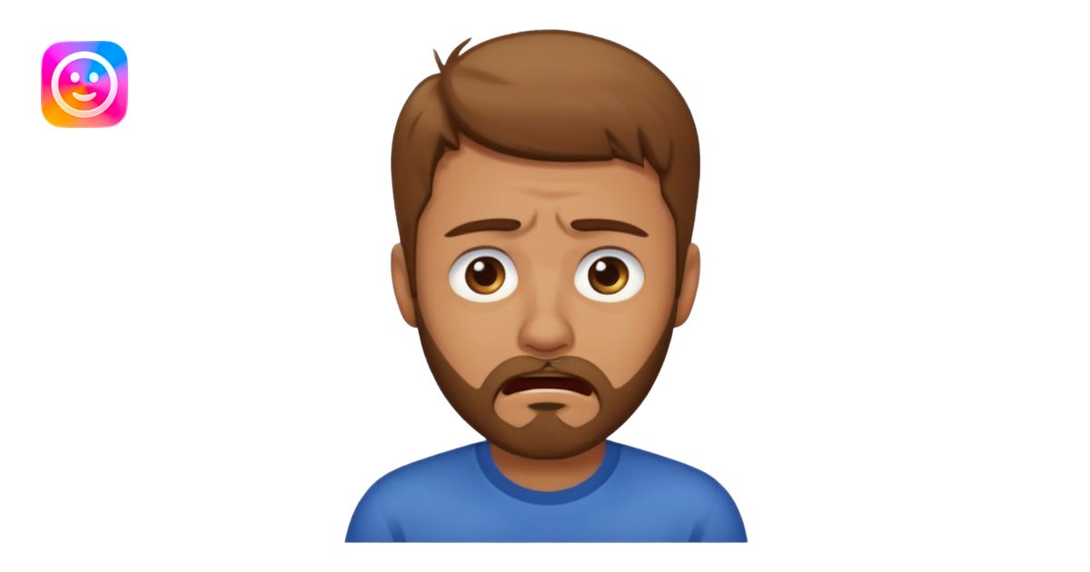 A man with light brown hair and a short brown beard making a wah cry ...