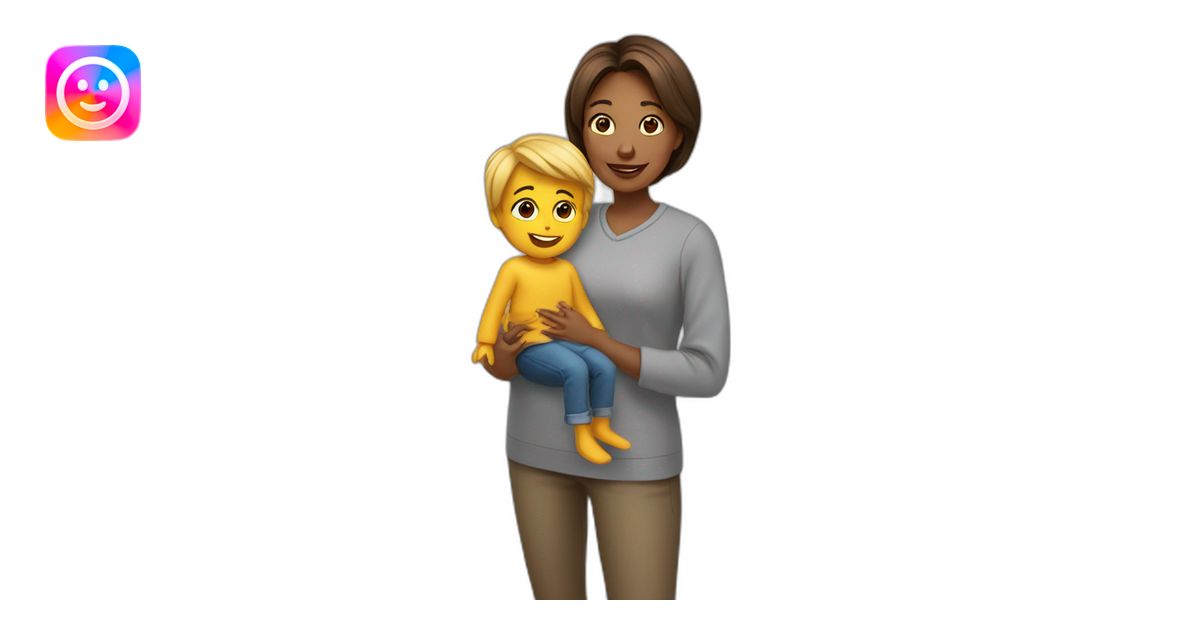 Maman avec son enfant emoji | AI Emoji Generator