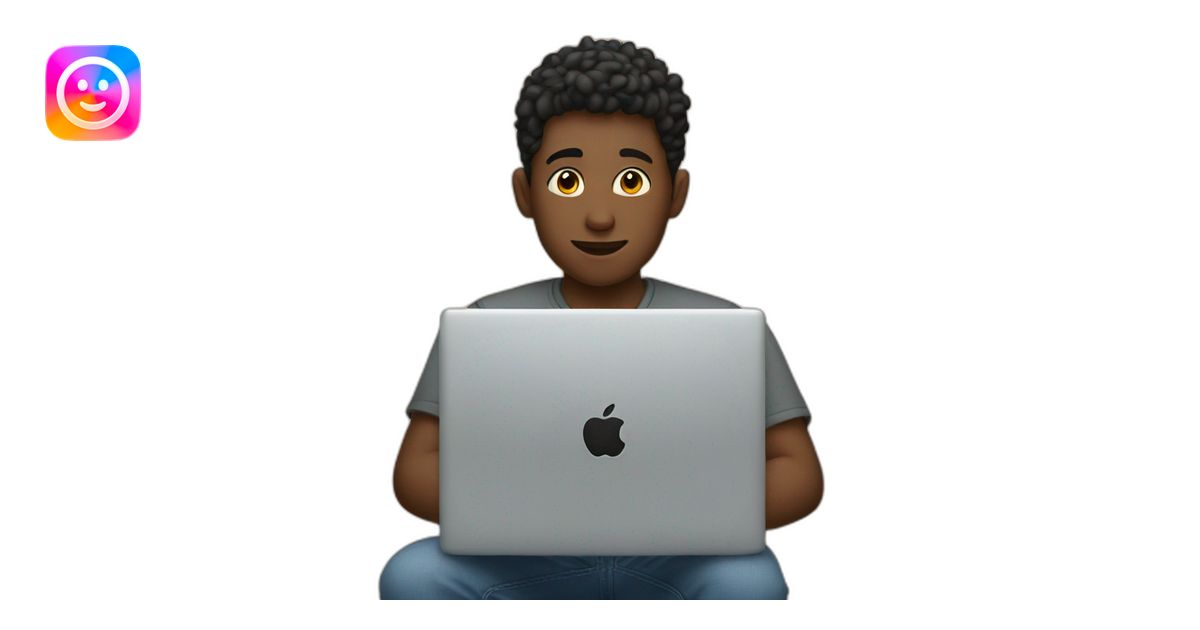 boy with an apple laptop emoji | AI Emoji Generator