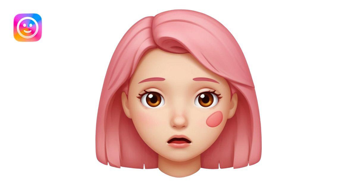 Girl flustered blushing emoji | AI Emoji Generator