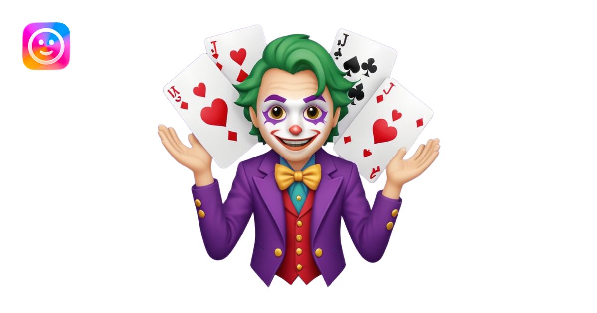 card joker spinning world emoji | AI Emoji Generator