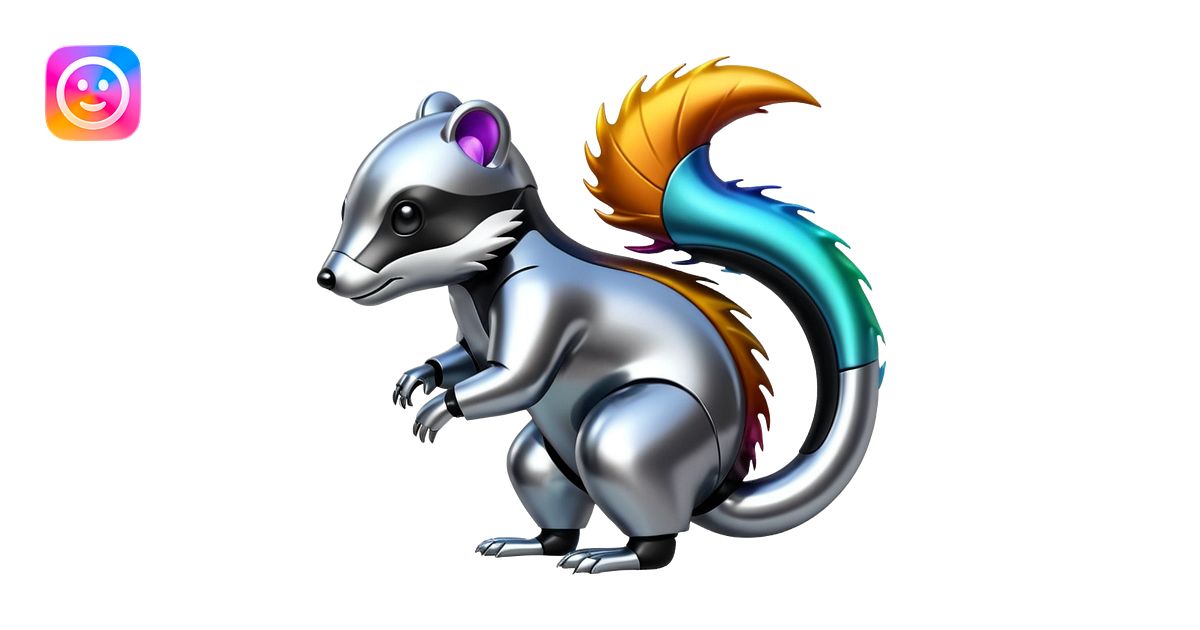 robo skunk with bacteria emoji | AI Emoji Generator
