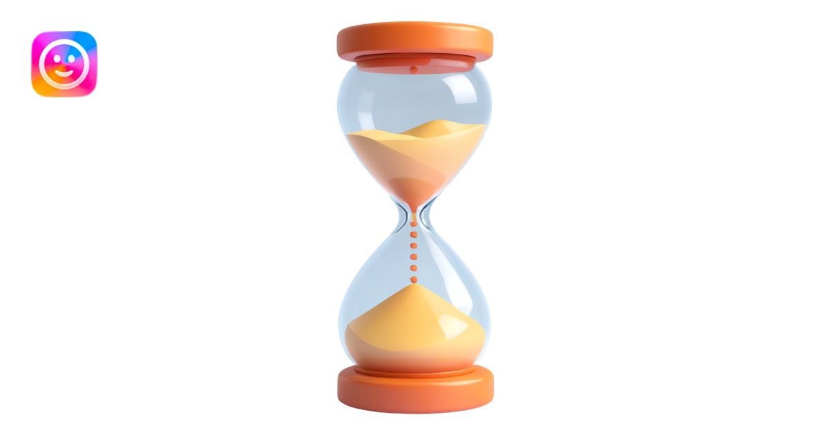 adorable 3D sand timer, glossy and smooth, soft lighting, pastel ...