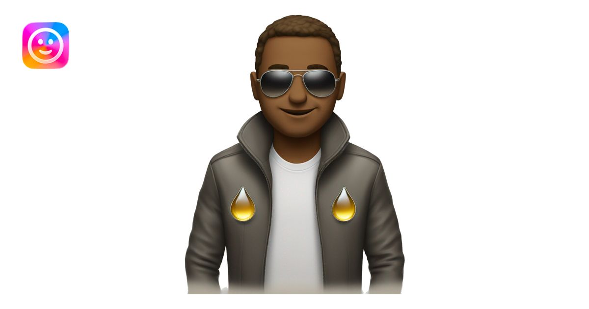 oil drop in aviator sunglasses emoji | AI Emoji Generator