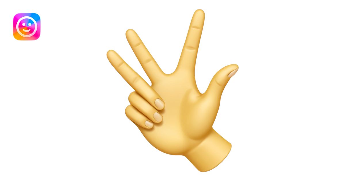 A 3D emoji in iOS emoji aesthetic style of a hand making a trigger-like ...