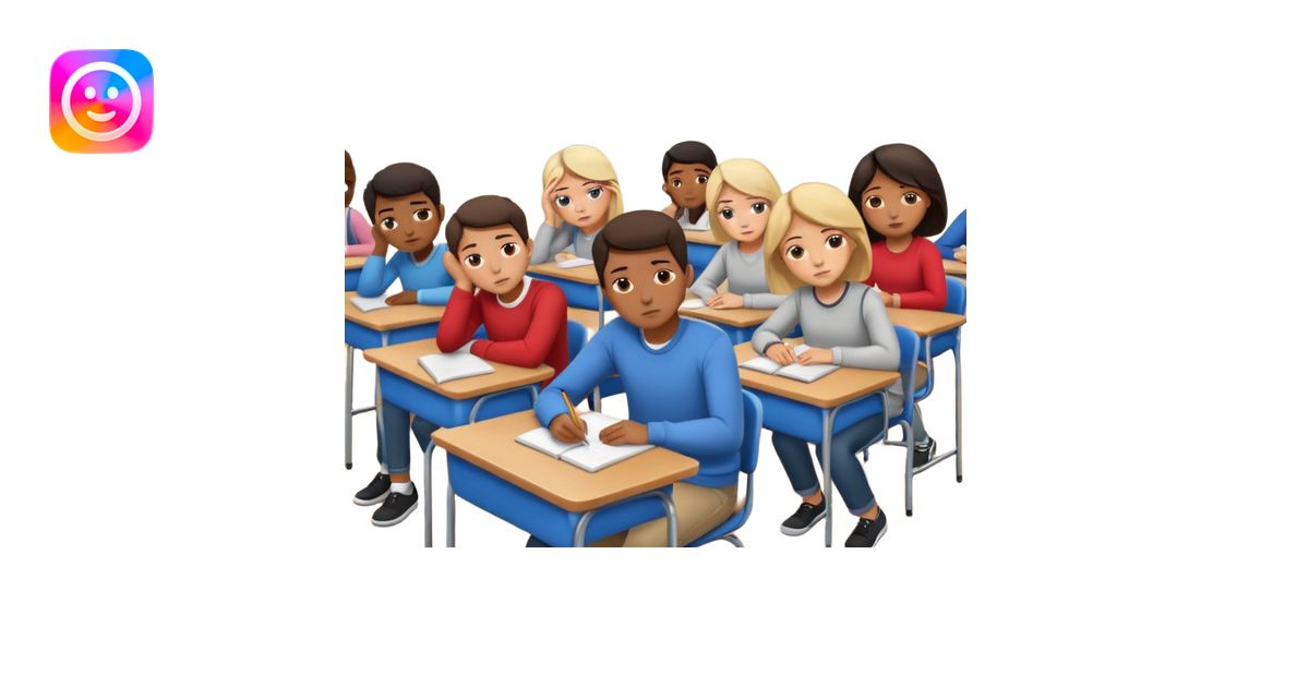 tired students in a class emoji | AI Emoji Generator