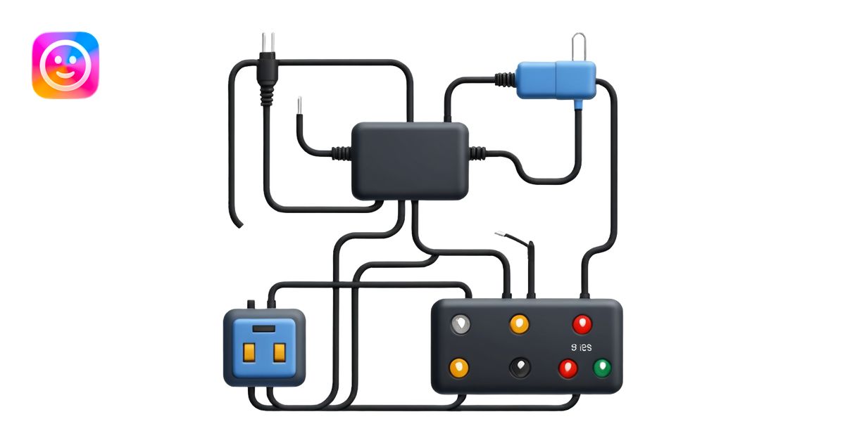 make an elctrical circuit diagram emoji | AI Emoji Generator